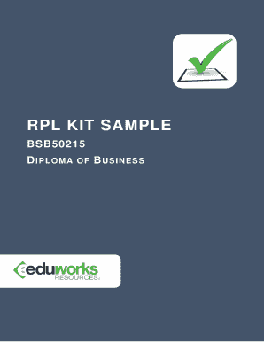 Fillable Online RPL KIT SAMPLE Fax Email Print - pdfFiller