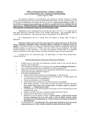 Fillable Online WROA Architectural Review Committee Guidelines Fax ...