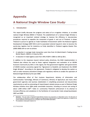 Fillable Online Single Window Planning and Implementation Guide Fax ...