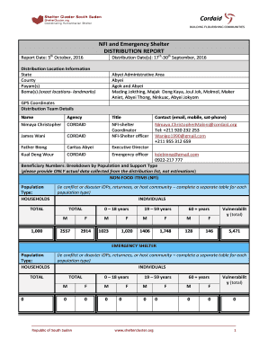 Fillable Online DISTRIBUTION REPORT Fax Email Print - pdfFiller