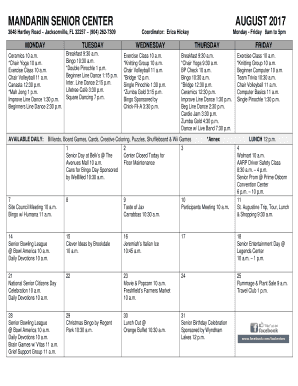 Mandarin Senior Center - Fill Online, Printable, Fillable, Blank ...