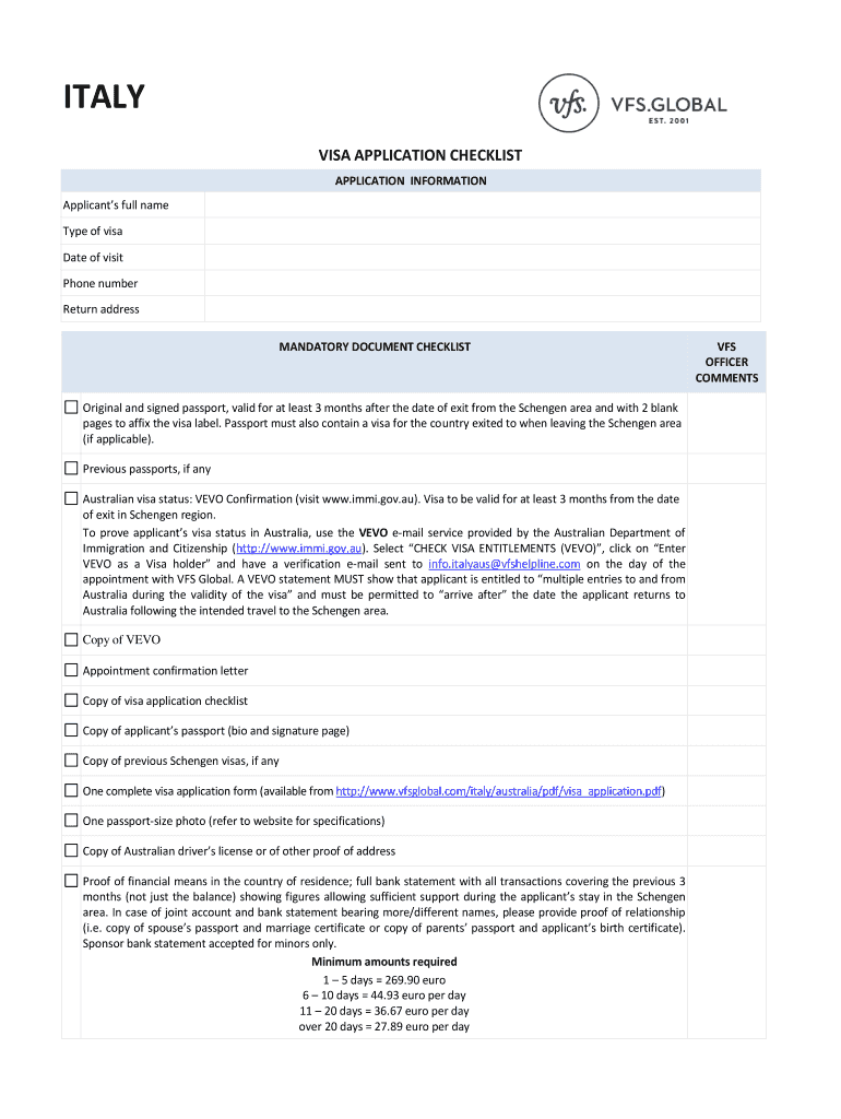 Fillable Online MANDATORY DOCUMENT CHECKLIST Fax Email Print - pdfFiller