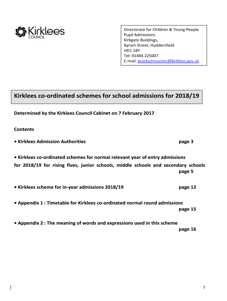 Fillable Online Pupil Admissions Fax Email Print - pdfFiller