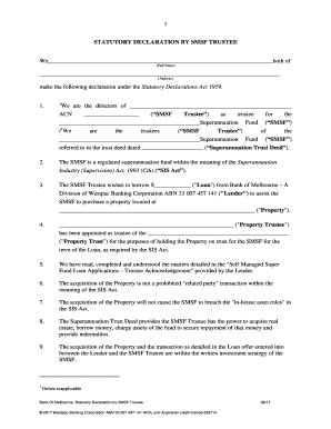 Fillable Online make the following declaration under the Statutory Declarations Act 1959 Fax ...