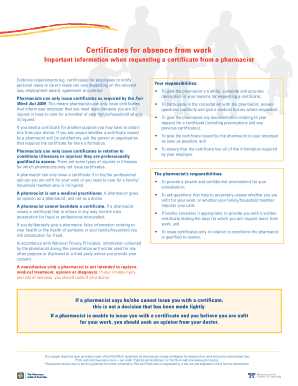 Fillable Online Certificates for absence from work Fax Email Print ...