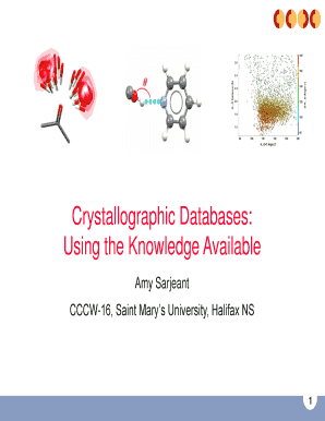 Fillable Online Crystallographic Databases: Fax Email Print - pdfFiller