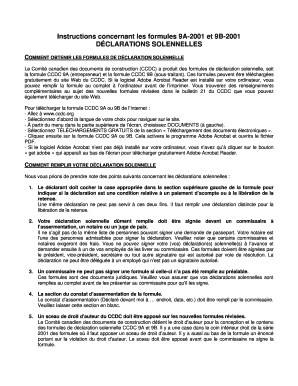 Fillable Online COMMENT OBTENIR LES FORMULES DE DCLARATION SOLENNELLE ...