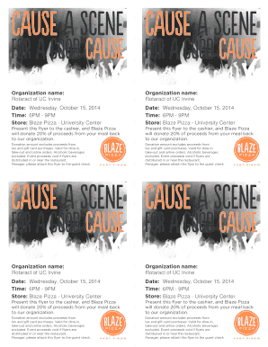 Fillable Online CAUSE A SCENE CAUSE A SCENE Fax Email Print - pdfFiller