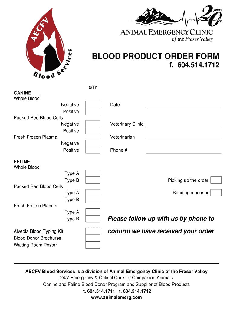 Fillable Online Packed Red Blood Cells Fax Email Print - pdfFiller