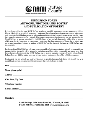 Fillable Online ARTWORK, PHOTOGRAPHS, POETRY Fax Email Print - pdfFiller