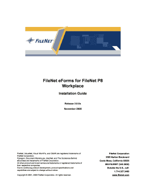 Fillable Online FileNet eForms for FileNet P8 Fax Email Print - pdfFiller