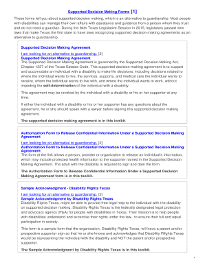 Fillable Online Supported Decision Making Forms Fax Email Print - pdfFiller