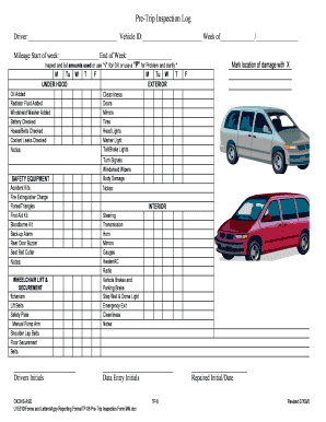 Fillable Online Pre-Trip Inspection Log Fax Email Print - pdfFiller