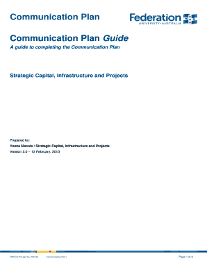 Fillable Online Communication Plan Guide Fax Email Print - pdfFiller