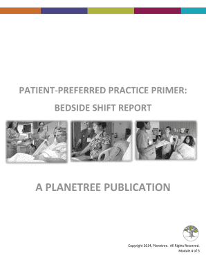Fillable Online BEDSIDE SHIFT REPORT Fax Email Print - pdfFiller