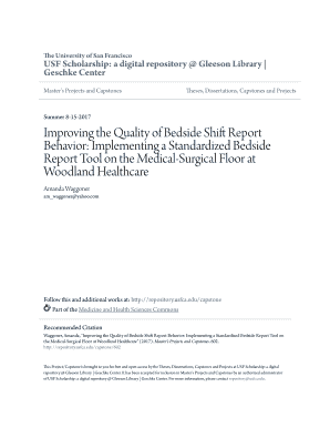 Fillable Online Improving the Quality of Bedside Shift Report Fax Email ...