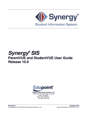 Fillable Online ParentVUE and StudentVUE User Guide Fax Email Print ...
