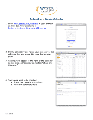 Fillable Online Embedding a Google Calendar Fax Email Print - pdfFiller