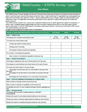 Fillable Online STEPS Survey Fax Email Print - pdfFiller