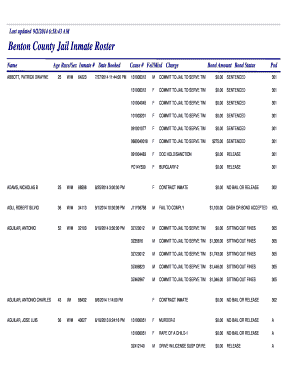 Fort Benton Jail Montana Roster - Fill Online, Printable, Fillable ...