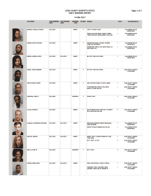 Fillable Online DAILY BOOKING REPORT Fax Email Print - pdfFiller