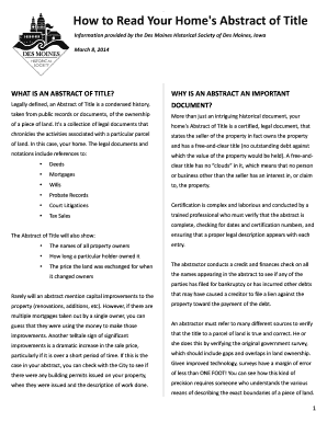 Fillable Online How to Read Your Home's Abstract of Title Fax Email ...