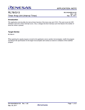 Fillable Online Timer Array Unit (Interval Timer) Fax Email Print ...