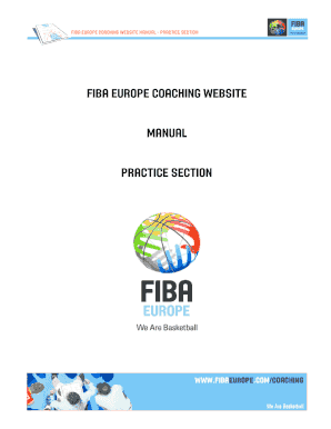Fillable Online FIBA Europe Coaching Website Manual Practice Section ...