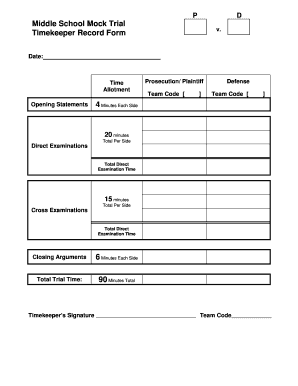 Fillable Online Middle School Mock Trial Fax Email Print - pdfFiller