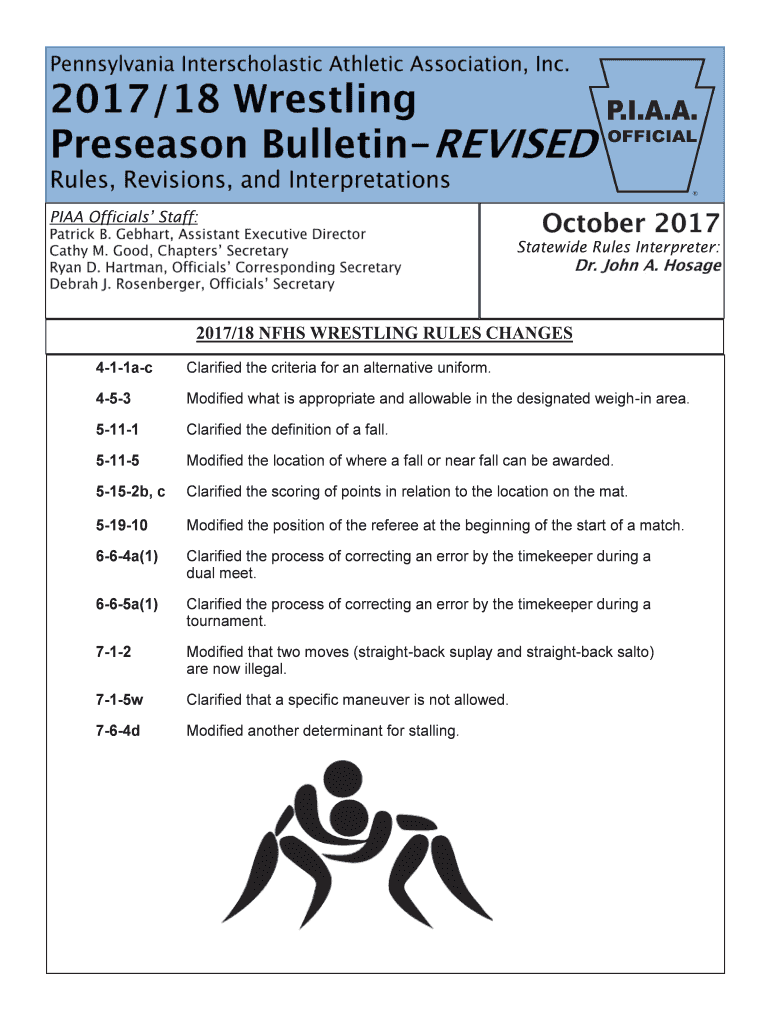 Fillable Online PIAA Officials Staff: Fax Email Print - pdfFiller