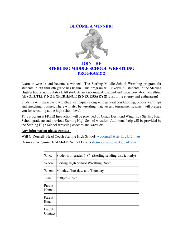 Fillable Online BECOME A WINNER Fax Email Print - pdfFiller