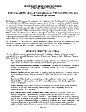 Fillable Online CERTIFICATE OF LEGALLY ESTABLISHED NON-CONFORMING USE Fax Email Print - pdfFiller