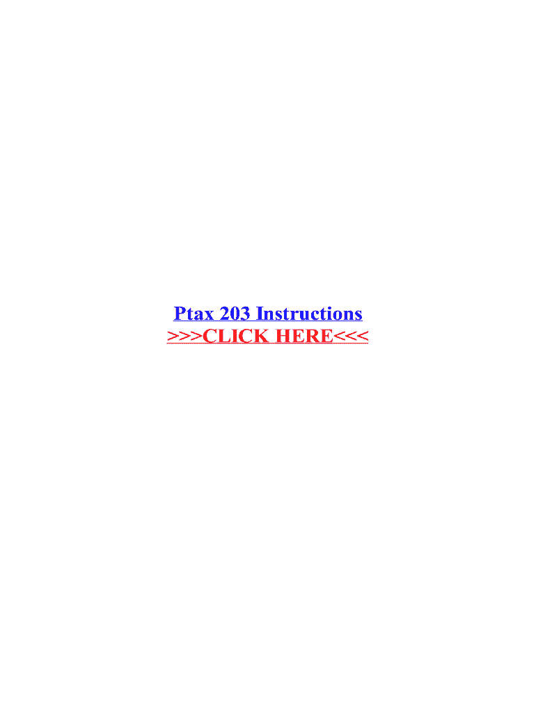 Fillable Online Ptax 203 Instructions Fax Email Print - pdfFiller