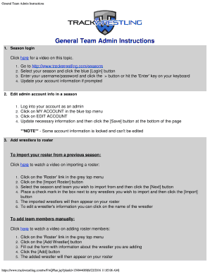 Fillable Online General Team Admin Instructions Fax Email Print - pdfFiller