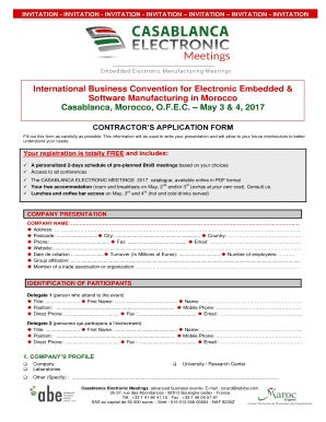 Fillable Online INVITATION - INVITATION - INVITATION - INVITATION ...