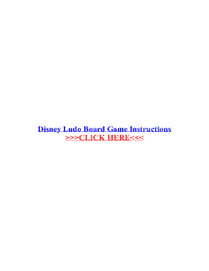 Fillable Online Disney Ludo Board Game Instructions Fax Email Print ...