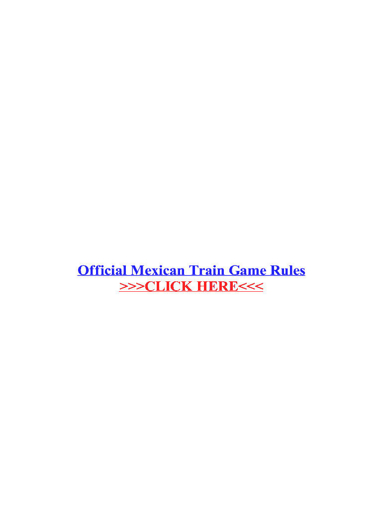Fillable Online Official Mexican Train Game Rules Fax Email Print fillable-online-official-mexican-train-game-rules-fax-email-print