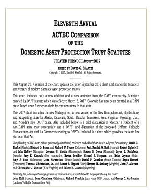 Fillable Online DOMESTIC ASSET PROTECTION TRUST STATUTES Fax Email ...