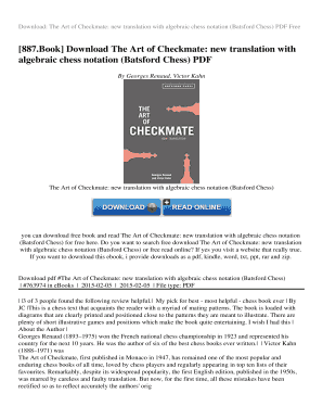 Fillable Online Download: The Art of Checkmate: new translation with ...