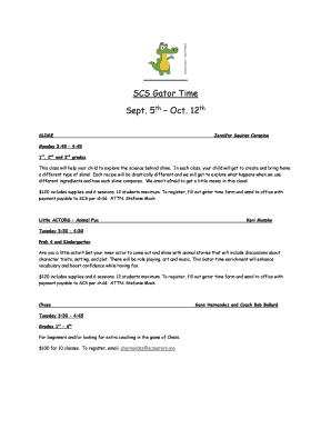 Fillable Online SCS Gator Time Fax Email Print - pdfFiller