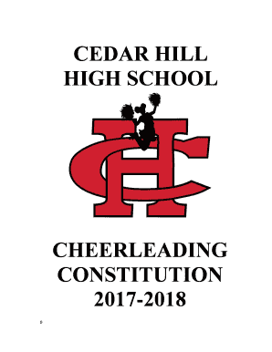 Fillable Online CHISD HIGH SCHOOL CHEERLEADING CONSTITUTION Fax Email ...