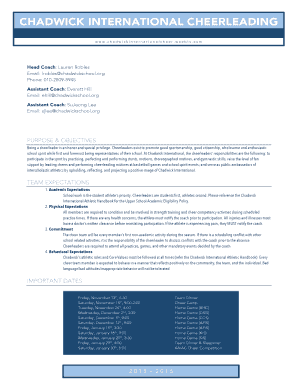 Fillable Online INTERNATIONAL CHEERLEADING Fax Email Print - pdfFiller