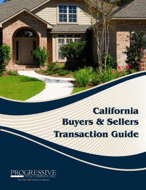 Fillable Online Progressive Title Company Transaction Guide Fax Email ...