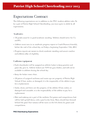 Fillable Online Expectations Contract Fax Email Print - pdfFiller