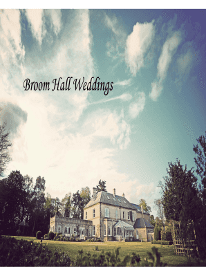 Fillable Online Broom Hall Weddings Fax Email Print - pdfFiller