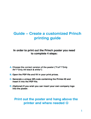 Fillable Online Guide Create a customized Princh Fax Email Print ...