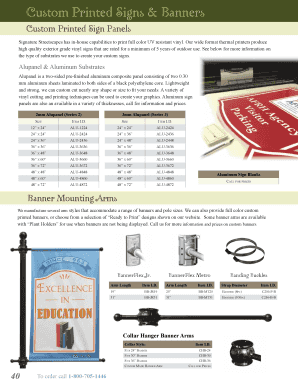 Fillable Online Custom Printed Signs & Banners Fax Email Print - pdfFiller