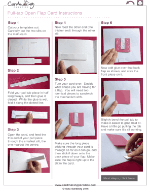 Fillable Online Pull-tab Open Flap Card Instructions Fax Email Print ...