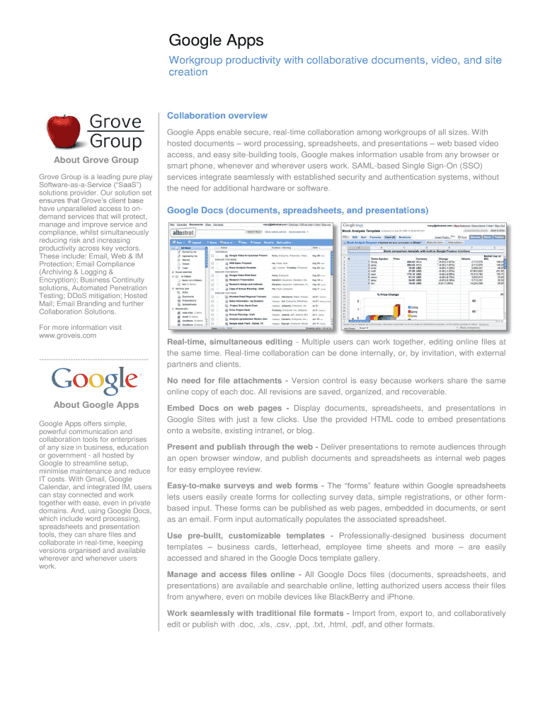 Fillable Online Workgroup productivity with collaborative documents ...