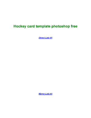 Fillable Online Hockey card template photoshop free Fax Email Print ...